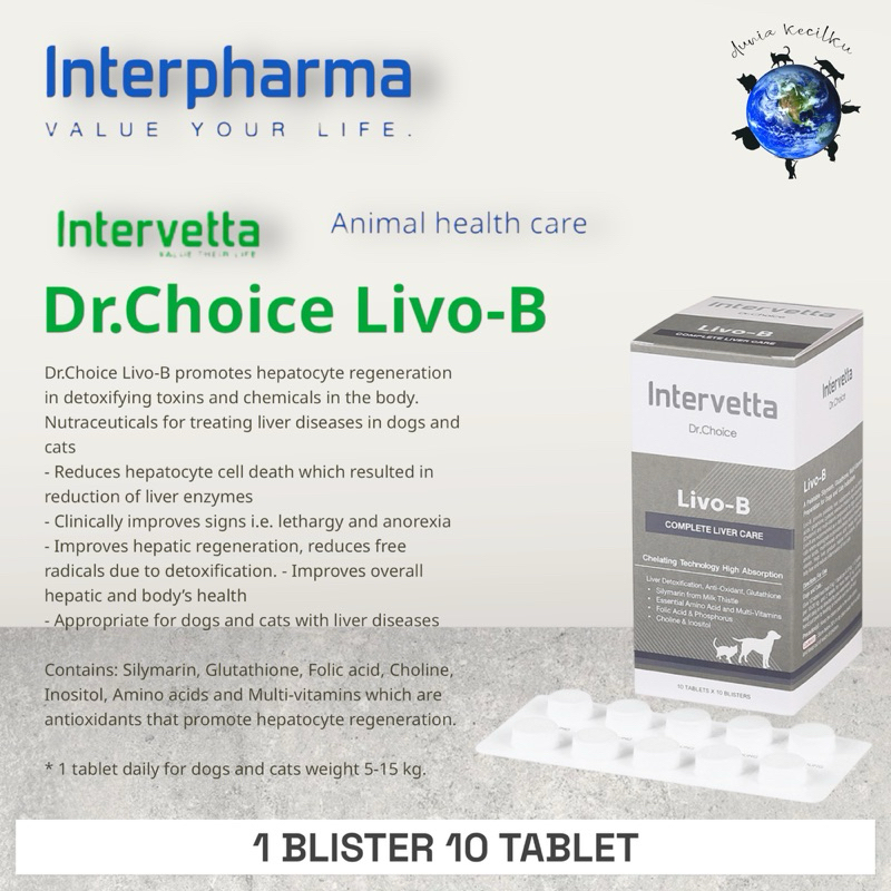 Jual Intervetta LIVO-B Complete Liver Care For Cats & Dogs - Hepatic ...
