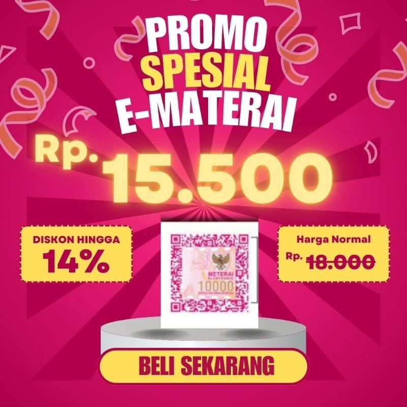 Jual e-Meterai / materai 10.000 - Peruri Sah dan Resmi Untuk Dokumen, e ...