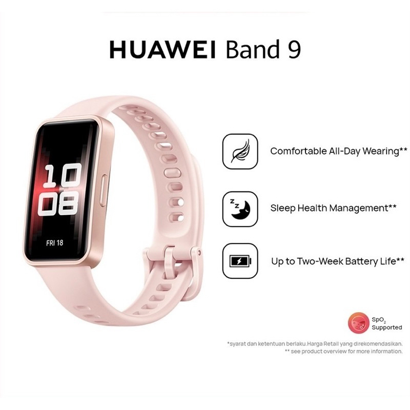 Jual HUAWEI Band 9 - Pink | Smartband | Comfortable All-Day Wearing ...