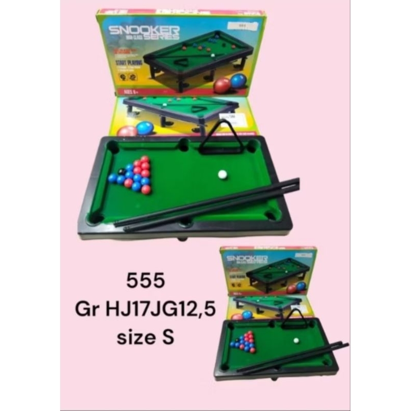 Jual Mainan Anak Meja Billiard 555 / Mainan Bilyard / Bola Billiard ...