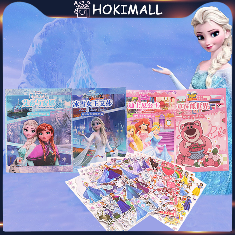 Jual Buku Stiker Quiet Book Sticker Elsa Playset 3D Bongkar Pasang ...