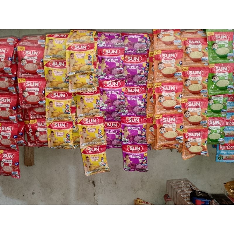 Jual BUBUR SUN SACHET RASA BERAS MERAH,PISANG,UBI UNGU,KACANG HIJAU ...