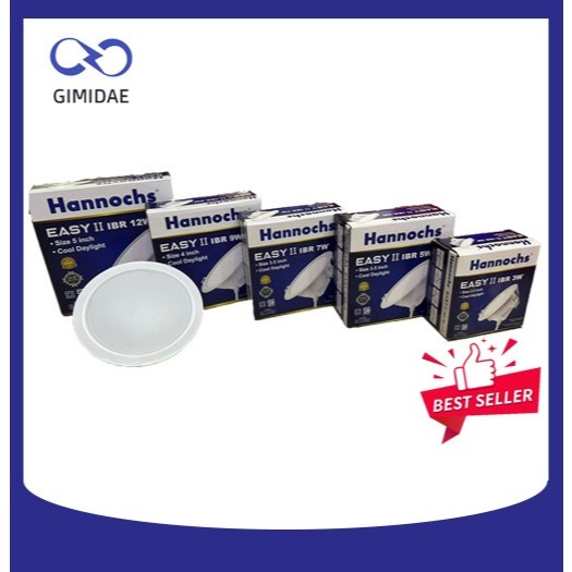 Jual Hannochs Lampu Downlight Led EASY II IBR Cahaya Putih 3W / 5W / 7W / 9W / 12W / 15W / 20W ...