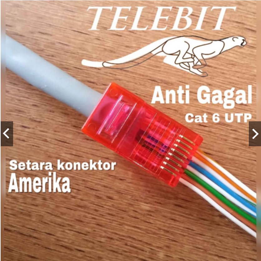 Jual Konektor RJ45 Telebit Antigagal Cat6 Per Pc | Shopee Indonesia