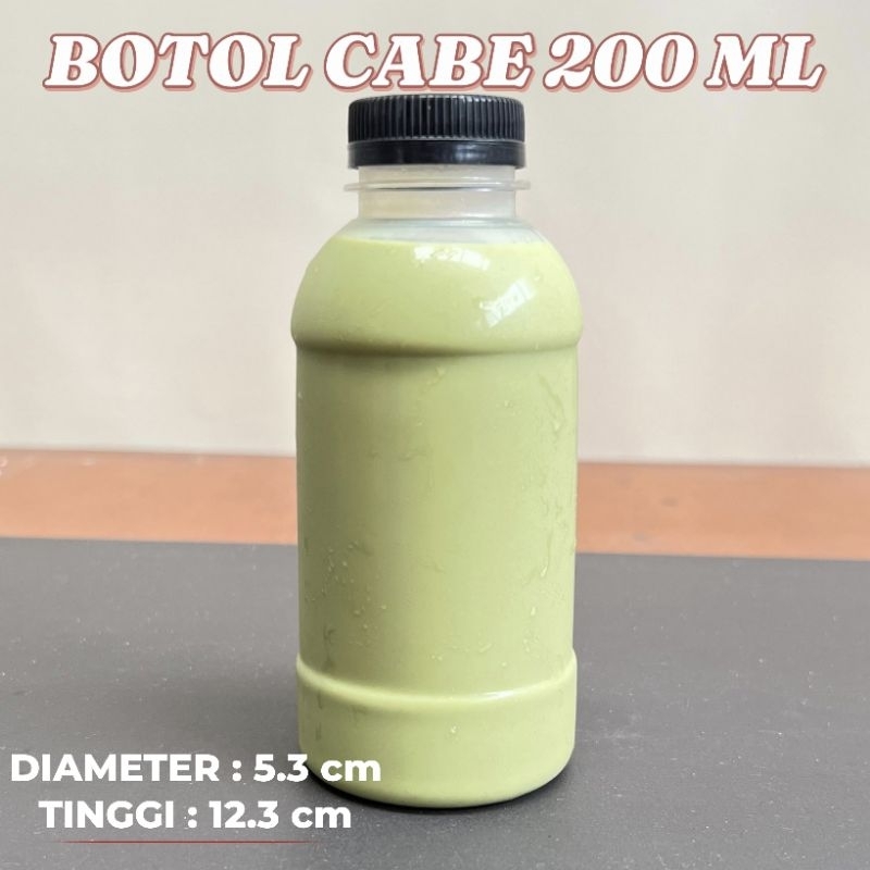 Jual Botol Cabe 200 ml 1 PAK ISI 100 PCS - Botol Plastik 200ml SHORT ...