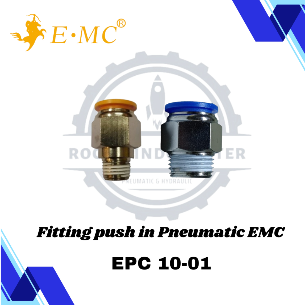 Jual Fitting push in Pneumatic EMC EPC 10-01/DRAT 1/8" | Shopee Indonesia