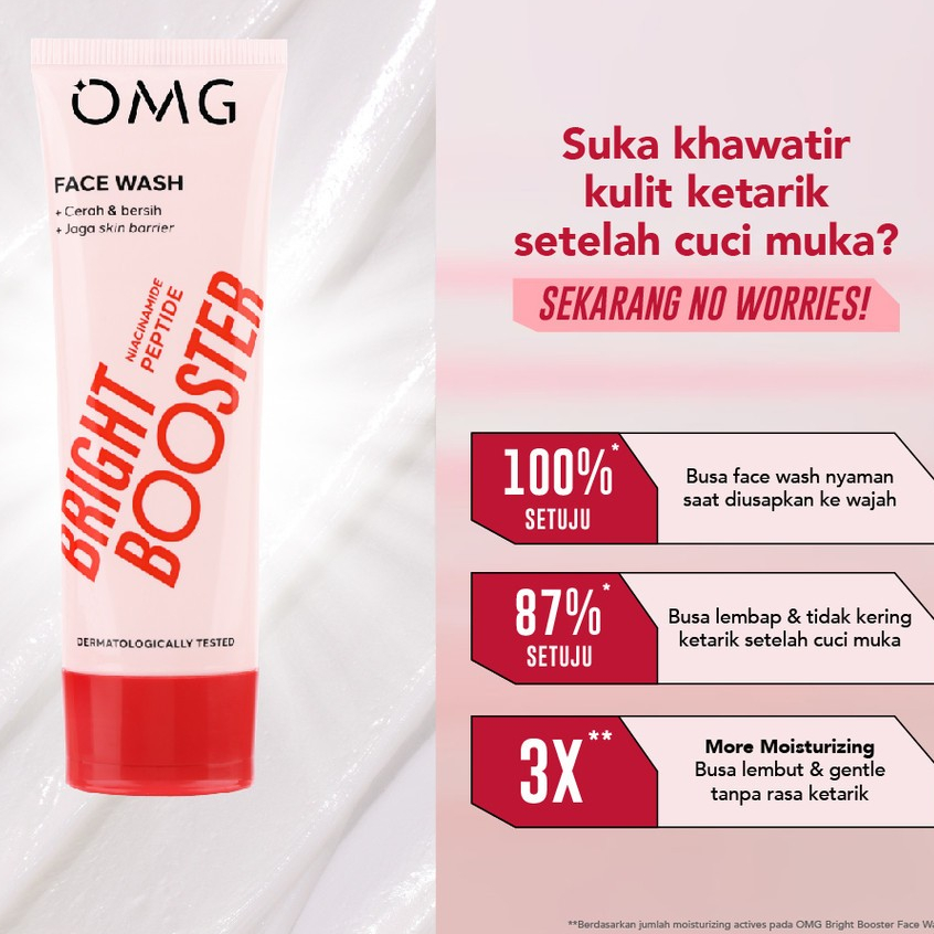 Jual OMG Oh My Glow Bright Booster Face Wash 50gr & 100ml | Shopee ...
