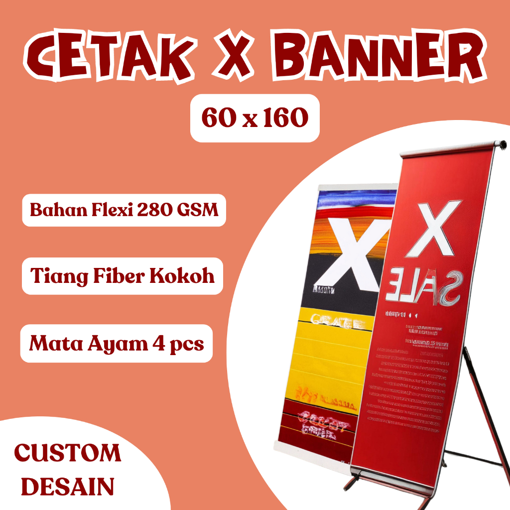 Jual CETAK X BANNER 60 x 160 CM + TIANG | X BANNER WISUDA|X BANNER TOKO ...