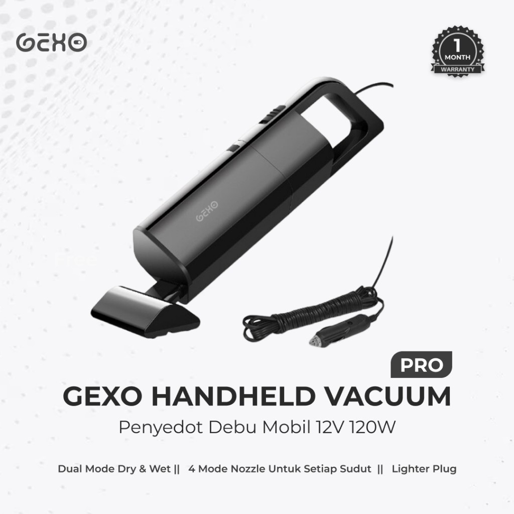 Jual Gexo Vacuum genggang Penyedot Debu Mobil 12V 120W - AKS-8001 ...