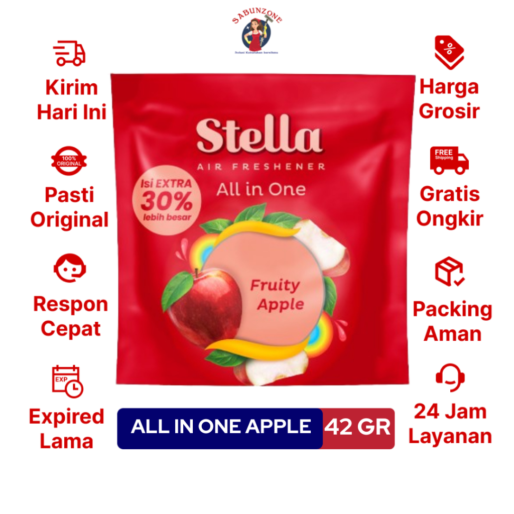 Jual Pengharum Ruangan Gantung Stella All In One Apel 42 gr | Shopee ...