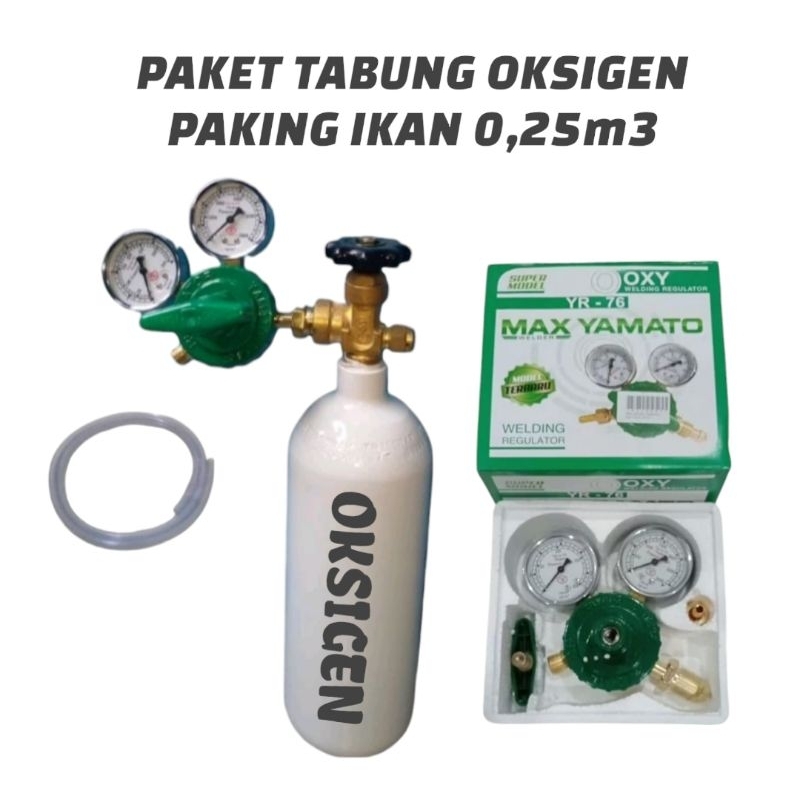 Jual Paket Tabung Oksigen Paking Ikan Regulator + Selang | Shopee Indonesia