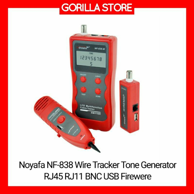 Jual Noyafa NF-838 Wire Tracker Tone Generator RJ45 RJ11 BNC USB ...
