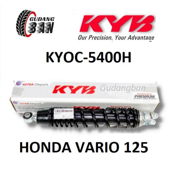 Jual KYOC-5400H Tinggi 330mm SHOCKBREAKER KAYABA CHROME HITAM belakang Vario 125 150 Beat fi ...