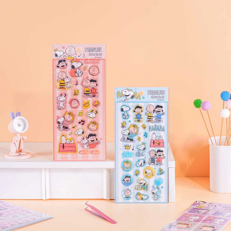Jual Miniso Snoopy Peanuts Sticker Autocollants | Shopee Indonesia
