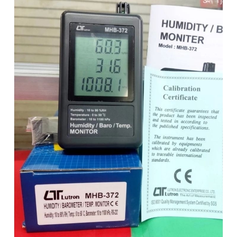 Jual Humidity Barometer Temperature Monitor Lutron MHB-372 | Shopee ...