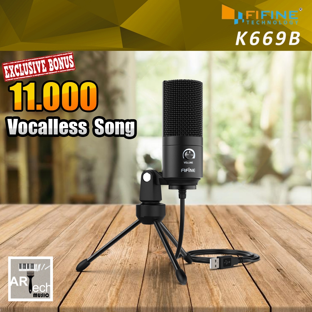 Jual Fifine K669B USB Condenser Microphone K669 B For Gaming Podcasting ...