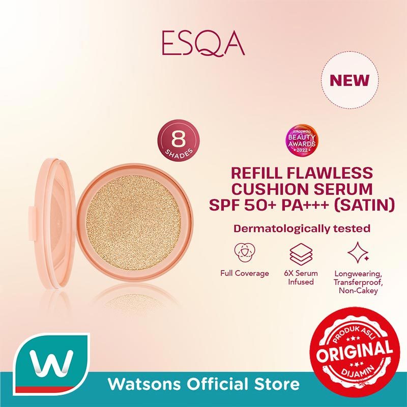 Jual Esqa Refill Flawless Cushion Serum SPF 50+ PA+++ Satin Vanilla ...