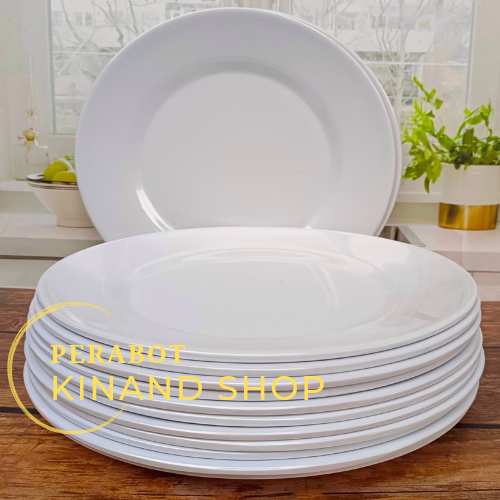 Jual 1 LUSIN PIRING MELAMIN CATERING PIRING MELAMIN SAJI BULAT DATAR 10 ...