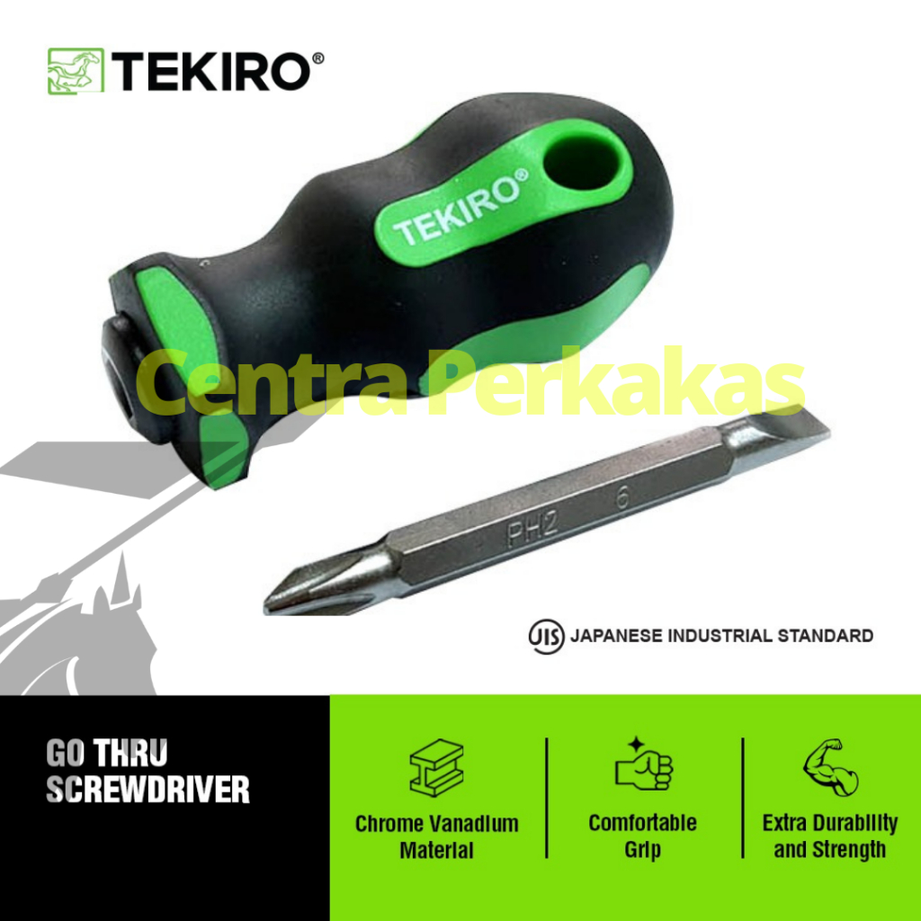 Jual Tekiro Obeng 2 way bolak balik / Stubby Screwdriver 2 in 1 Obeng ...
