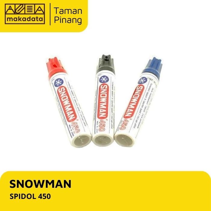 Jual SPIDOL SNOWMAN 450 PERMANENT HITAM / MERAH / BIRU (1 PCS) | Shopee ...