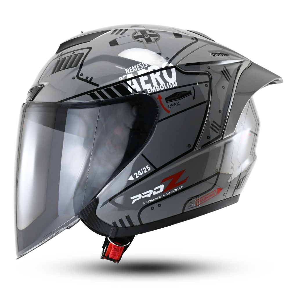 Jual Helm Cowok Keren Sunmori Kekinian Half Face Bipplast Pro Z Motif ...