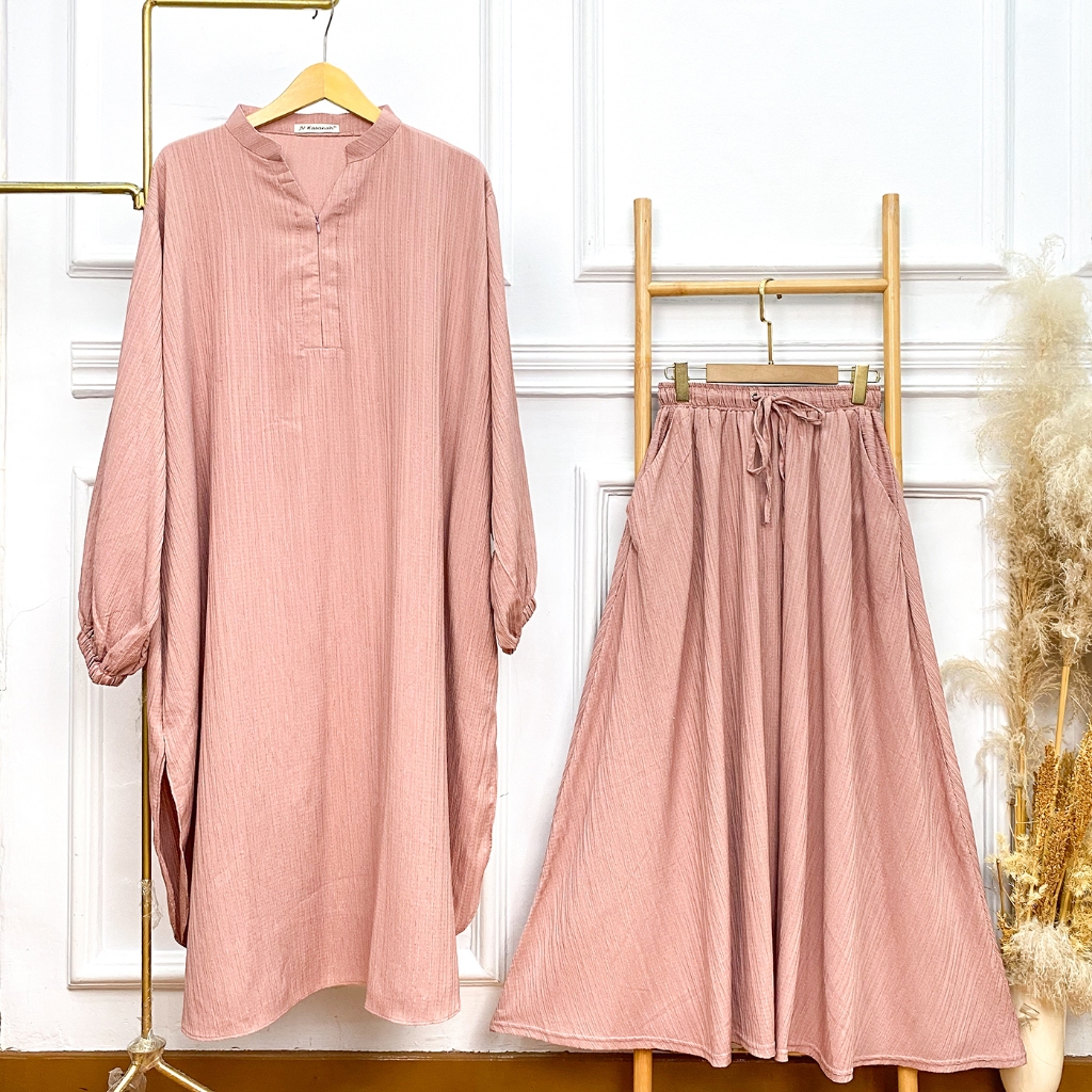 Jual Setelan Tunic Busui Kulot Jumbo Allsize - JV Hasanah Set Tunic ...
