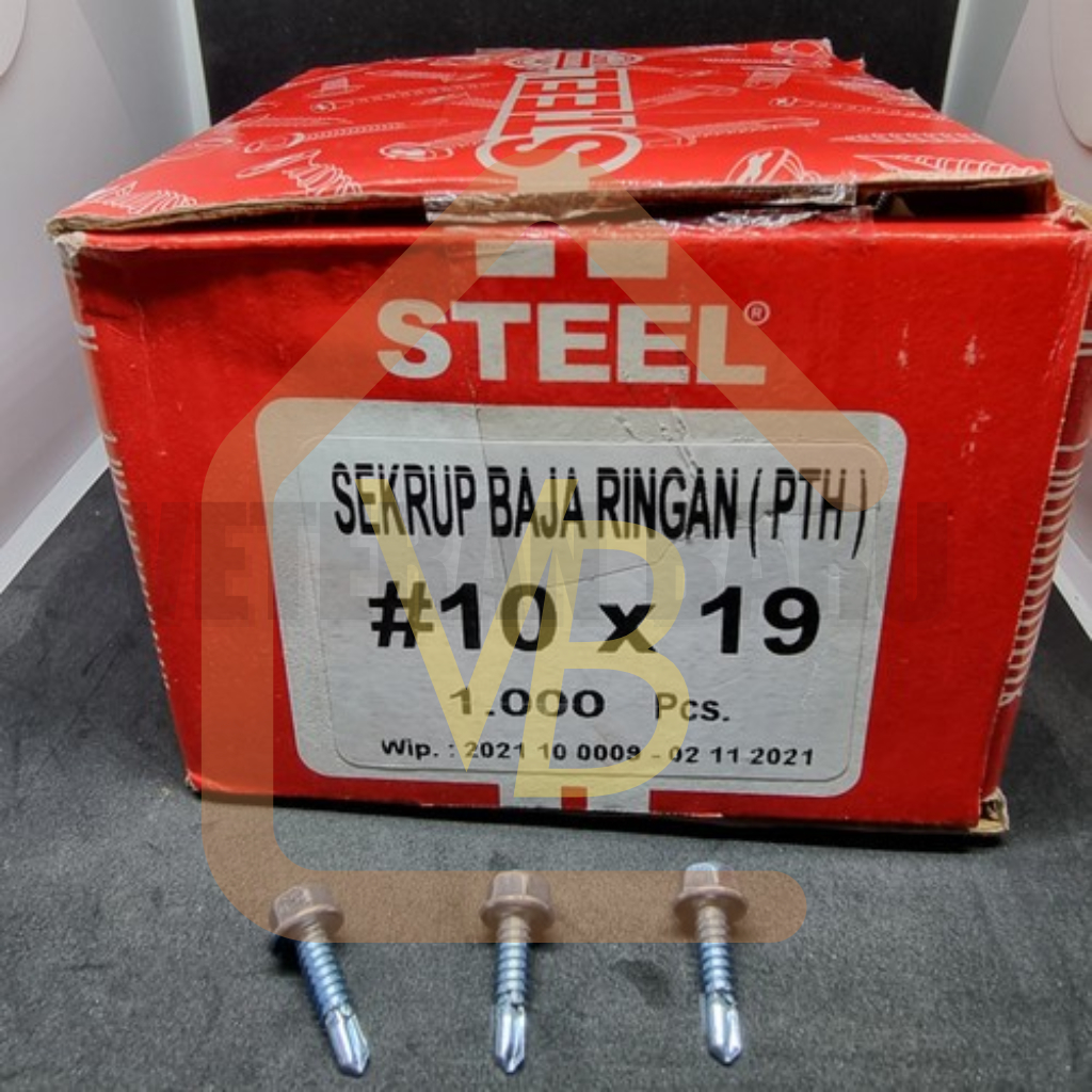 Jual Sekrup / Skrup Baja Ringan Putih 10 x 19 Baut Roofing Baut Canal C Per Dus | Shopee Indonesia