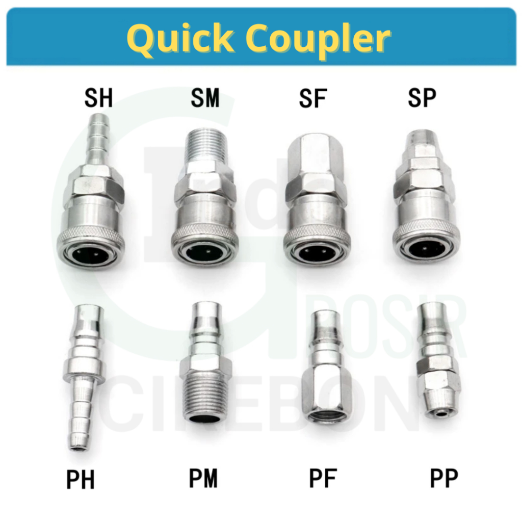 Jual [ 1 PCS ] Sambungan Selang Kompresor Quick coupler Spray Gun ...