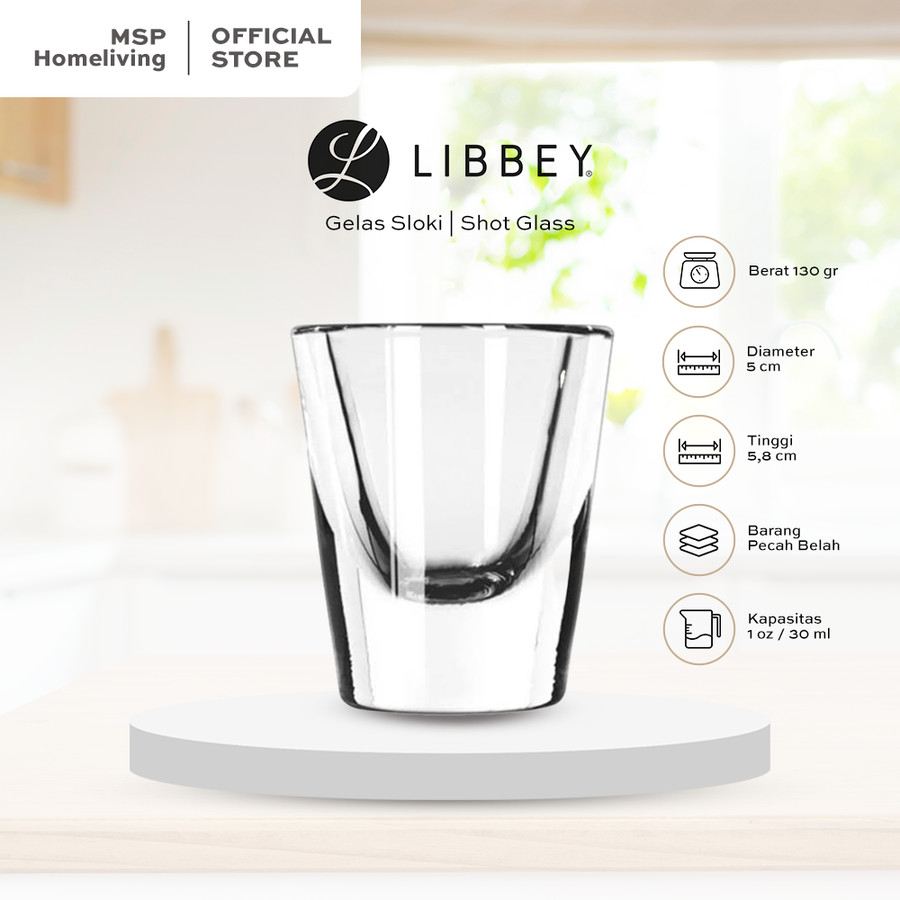 Jual LIBBEY Shot Glass (MSP-B43)/Gelas Sloki Kaca/1OZ-30ML/1 Pcs ...