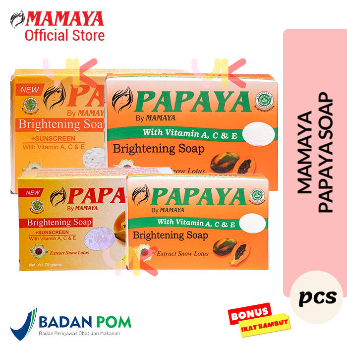Jual Mamaya Papaya Brightening Soap+ Sunscreen BPOM Resmi ...