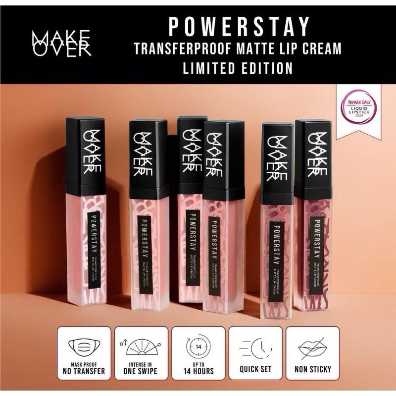 Jual Make Over Powerstay Transferproof Matte Lip Cream - 20 ICONIC ...