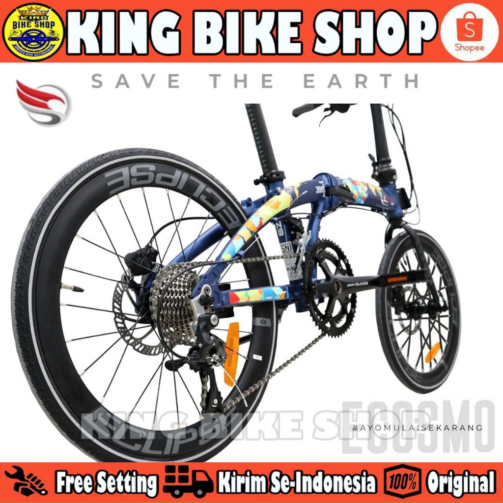Jual Sepeda Lipat ELEMENT ECOSMO Z9 SAVE THE EARTH Ukuran 20 Inch Alloy ...
