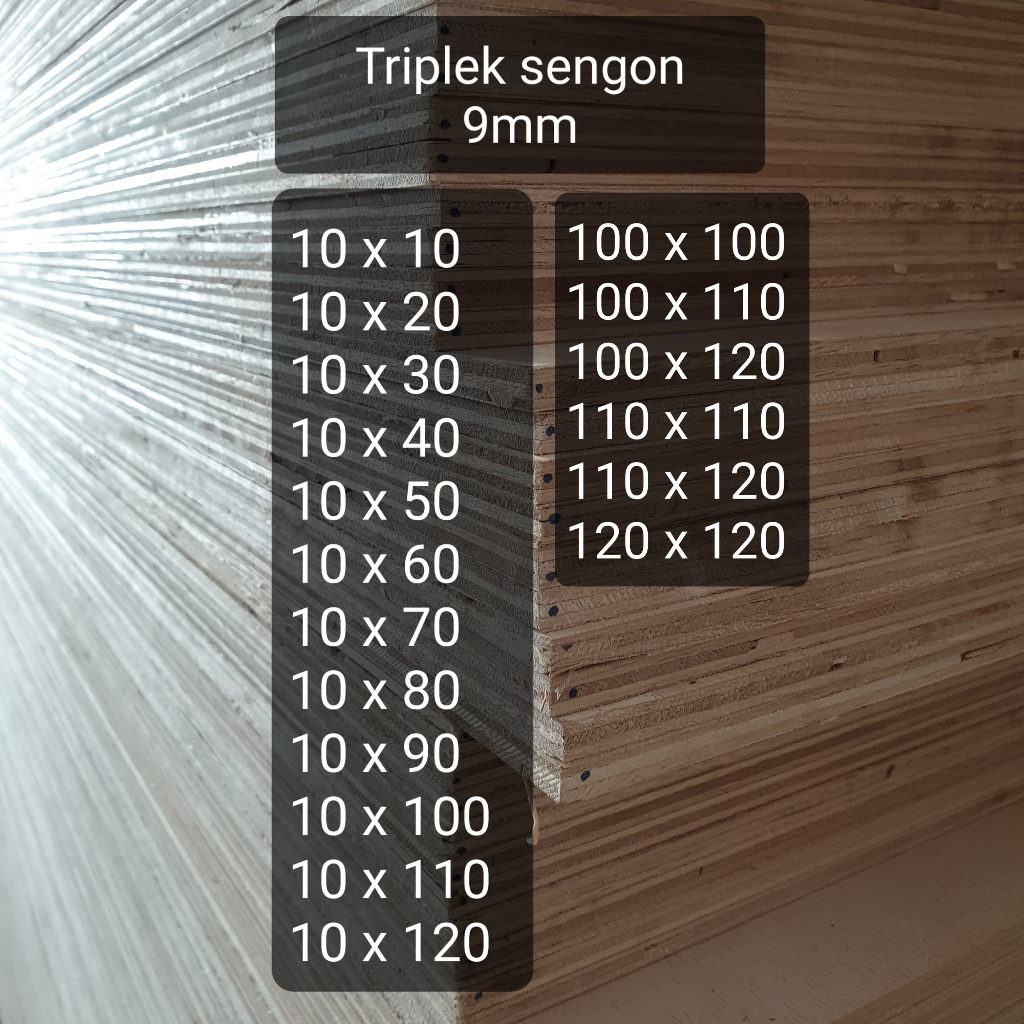 Jual Triplek custom sengon 9mm plywood multiplek halus 2 sisi | Shopee ...