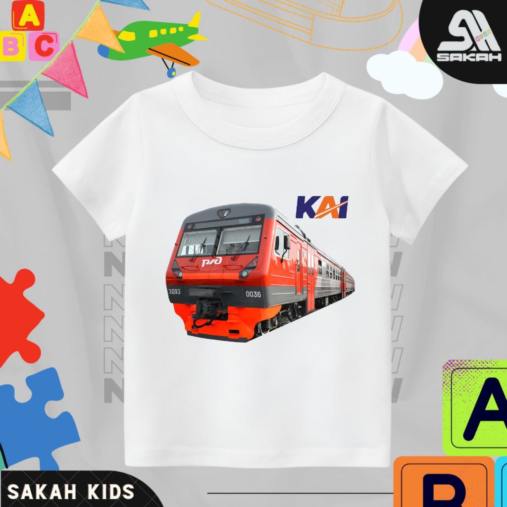 Jual Kaos Anak Custom Nama Combed 30s KAI KERETA API 21 Untuk Anak dan Hadiah Anak Laki-Laki dan ...