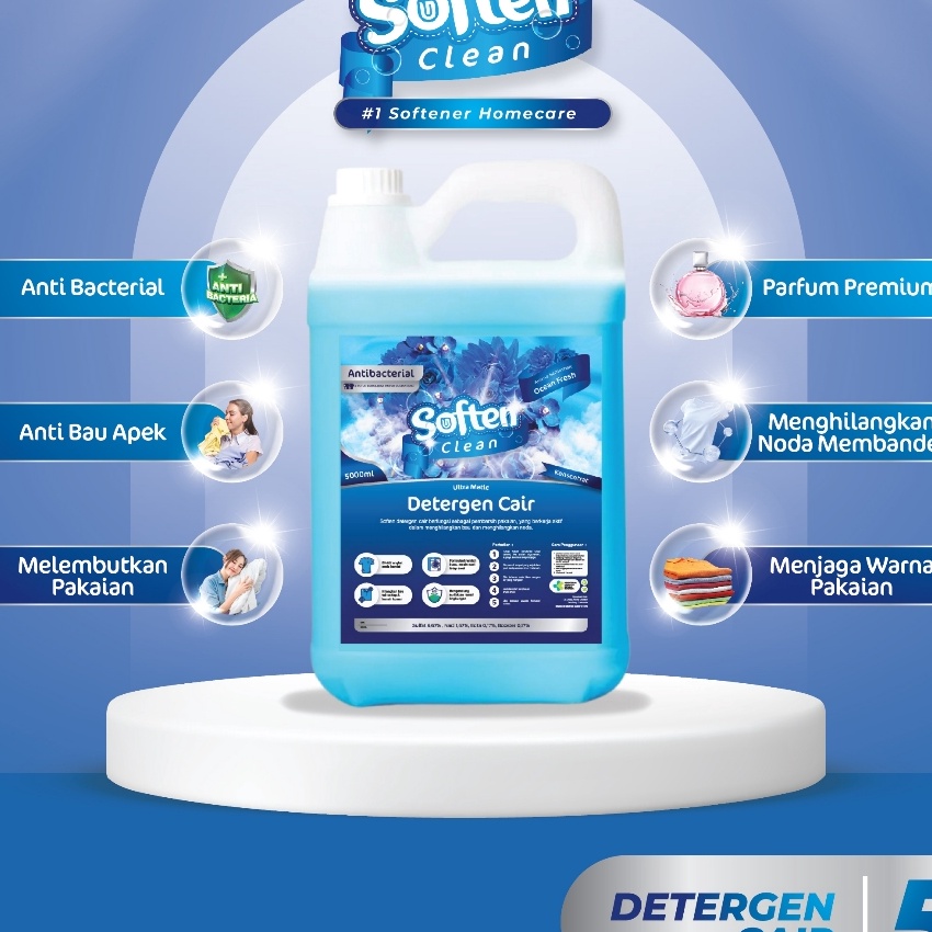 Jual Cepat Soften Clean Deterjen Cair Laundry Premium Detergent ...