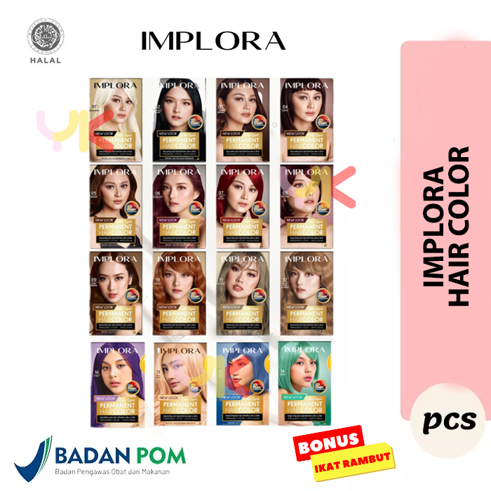 Jual IMPLORA NEW LOOK PERMANENT HAIR COLOR - IMPLORA CAT RAMBUT ...