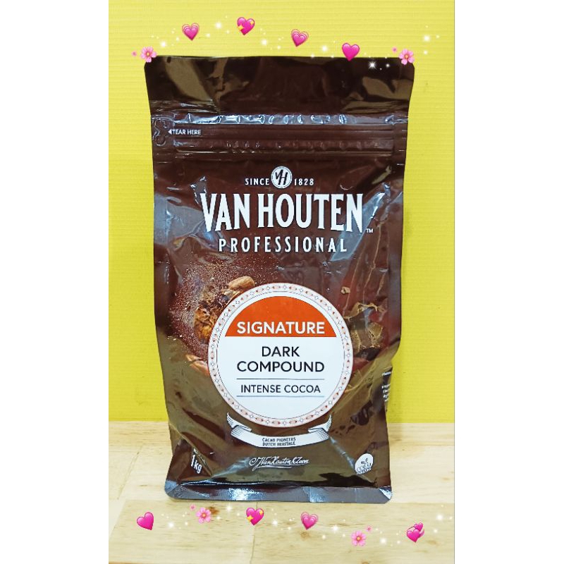 Jual VAN HOUTEN DARK COKELAT COIN 1KG/SIGNATURE DARK COMPOUND INTENSE COCOA | Shopee Indonesia