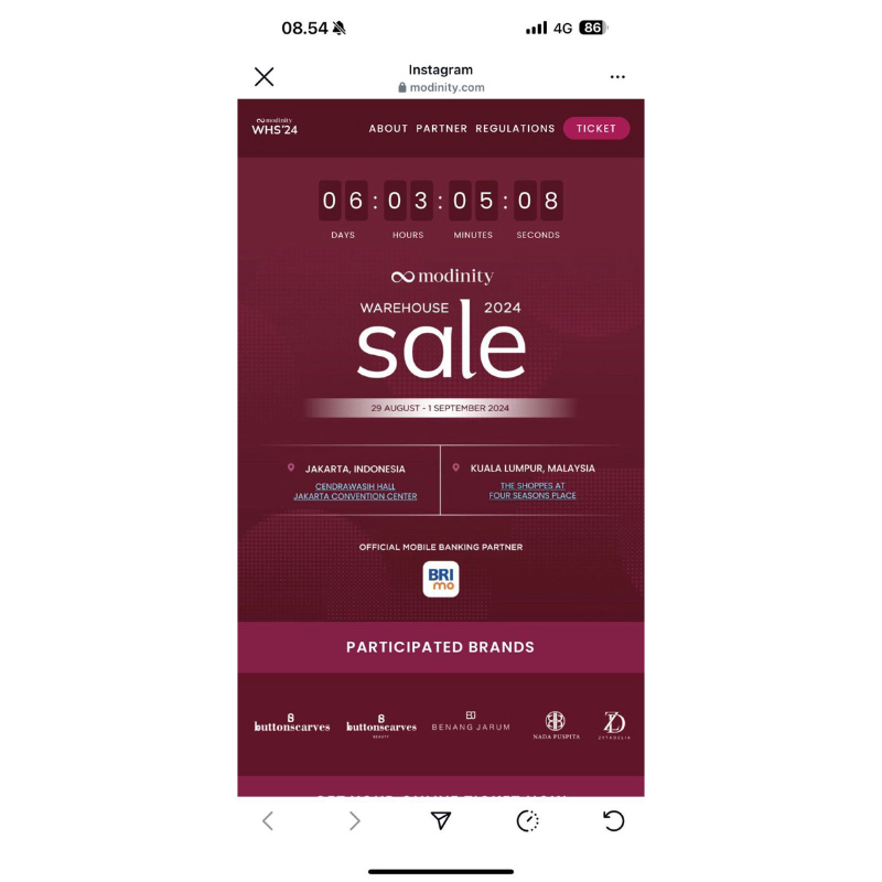 Jual DP WAREHOUSE SALE 2024 BUTTONSCARVES MODINITY | Shopee Indonesia