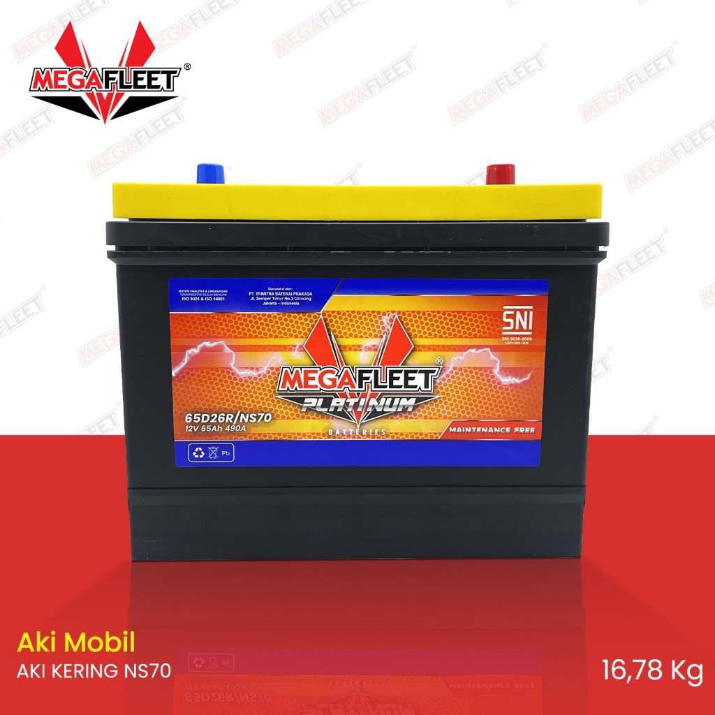 Jual Aki Mobil Bebas Perawatan Megafleet Platinum MF NS70 12V 65AH | Shopee Indonesia