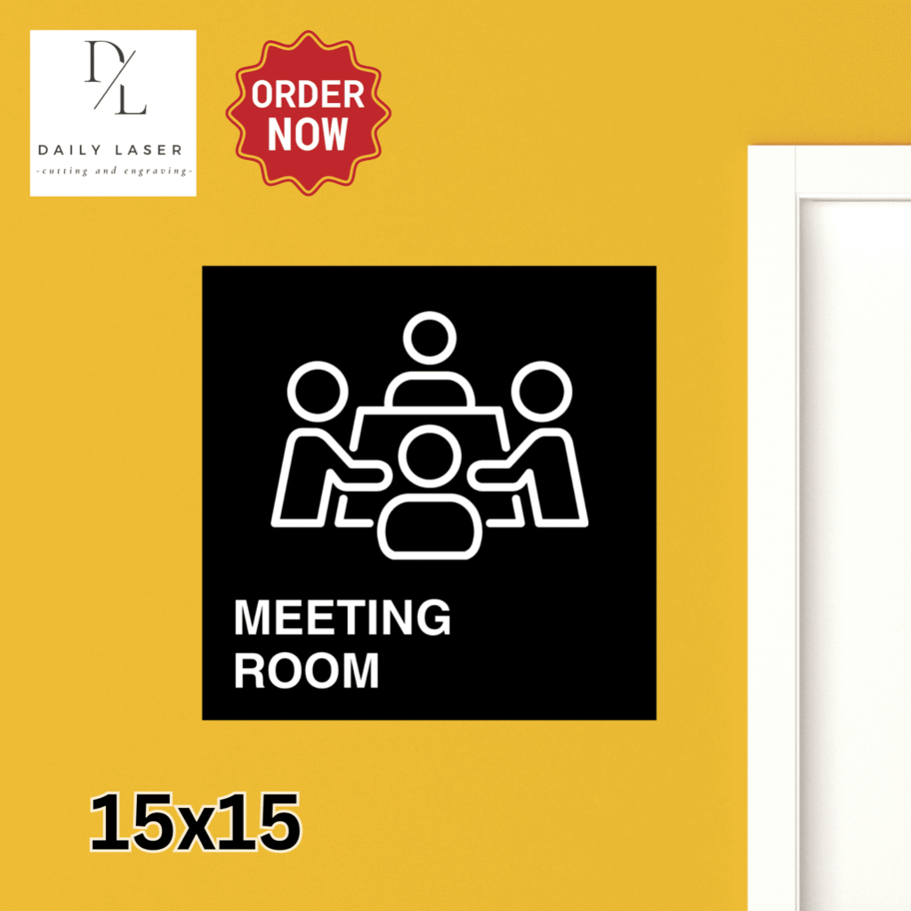 Jual SIGNAGE MEETING ROOM / RUANGAN MEETING / RUANG RAPAT 15 x 15 CM ...