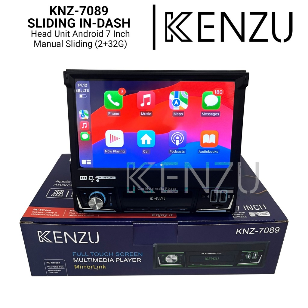Jual KENZU KNZ-7089 Head Unit Android Single DIN 7" Sliding In-Dash | 2 ...