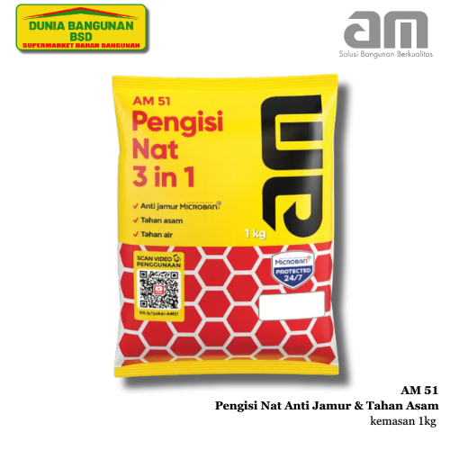 Jual AM 51 - Pengisi Nat Anti Jamur kemasan 1kg Grout Nat Keramik ...
