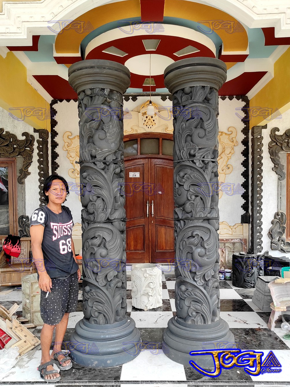 Jual Tiang pilar teras rumah full ukiran | Shopee Indonesia