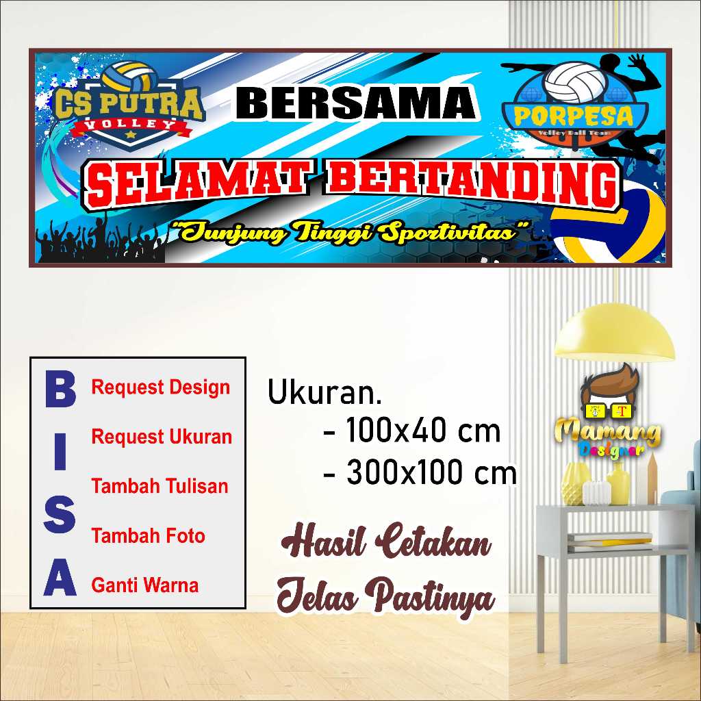 Jual Cetak Banner Spanduk Turnamen Bola Volly Keren Bagus bb | Shopee ...
