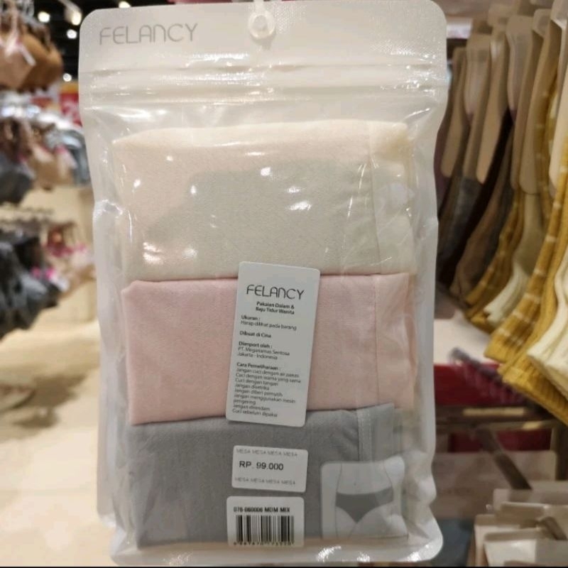Jual Felancy Panty Pack ISI 3 PCS Midi & Mini 076-60005 & 76-60006 ...
