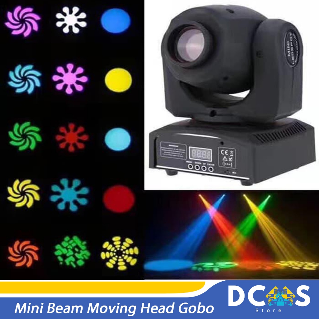 Jual Mini Beam Moving Head Moving Beam Lampu Panggung 7 Gobo Variasi ...