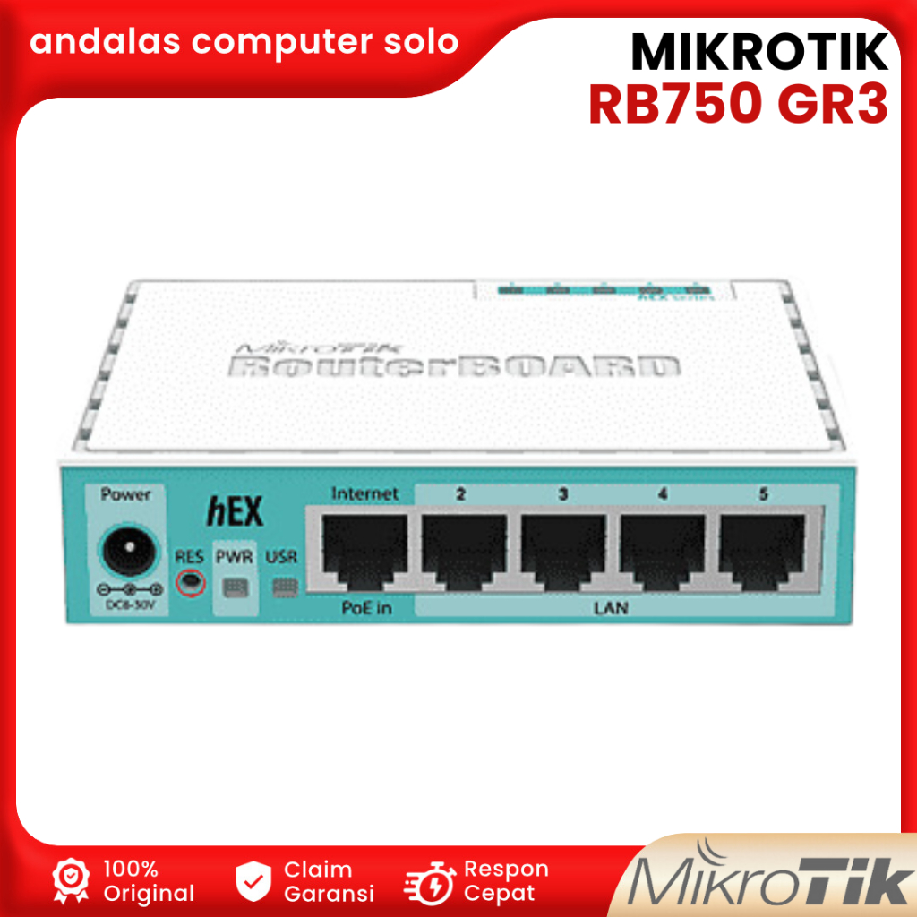 Jual MIKROTIK RB750 GR3 ROUTER WiFi ROUTERBOARD ROUTER WIRELESS GIGABIT ...