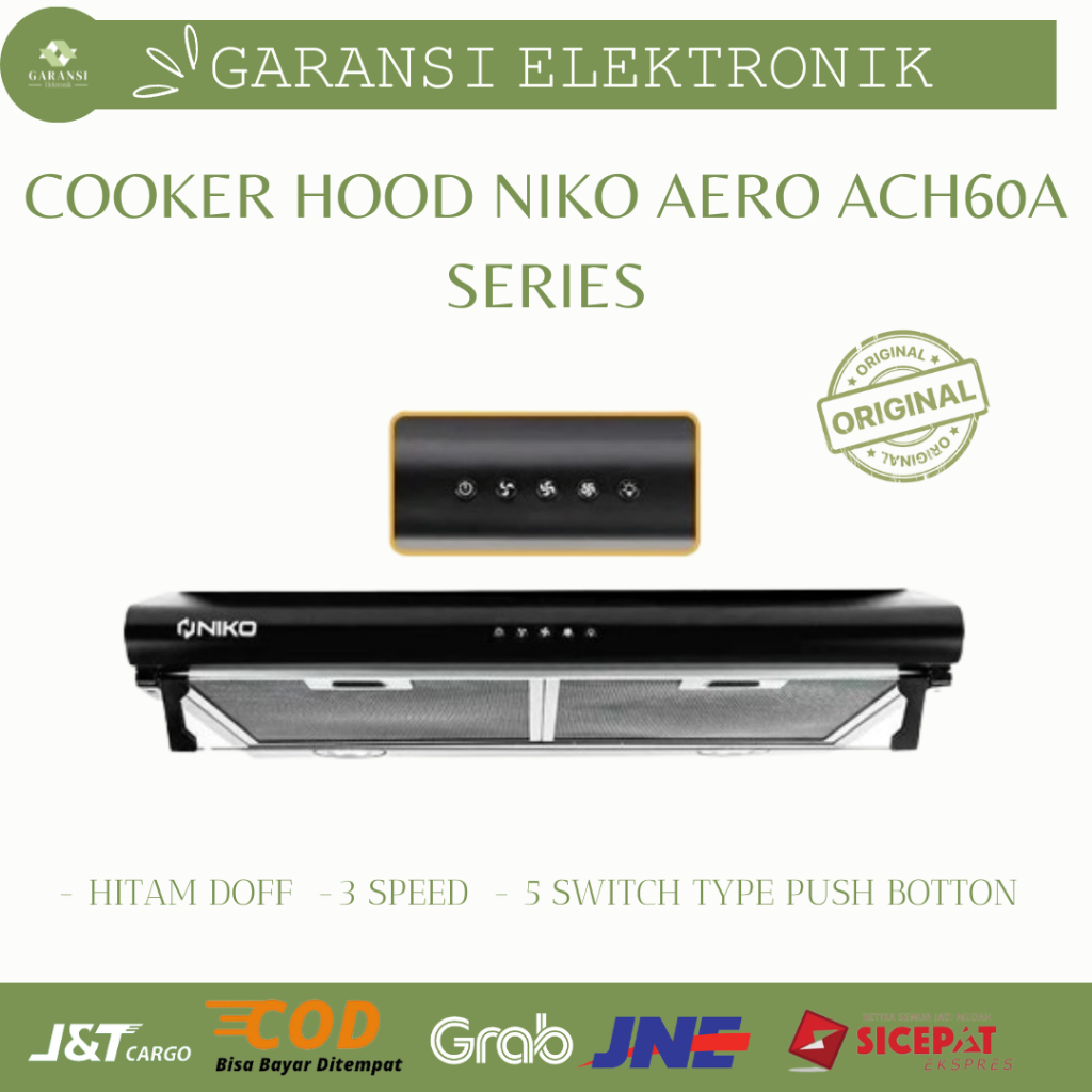 Jual NIKO COOKER HOOD AERO ACH (60) A ALAT TUDUNG HISAP PENGHISAP ASAP ...