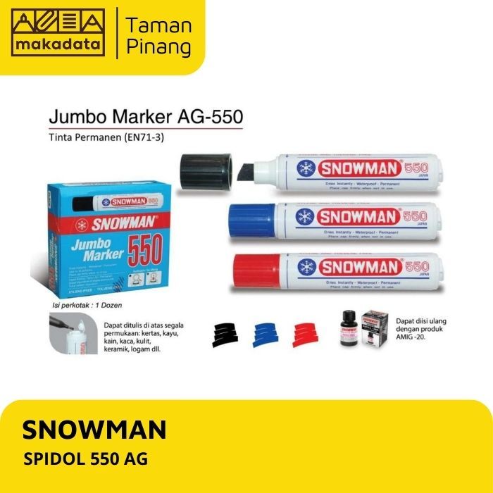 Jual SPIDOL SNOWMAN 550 PERMANENT JUMBO ( 1 PCS) | Shopee Indonesia