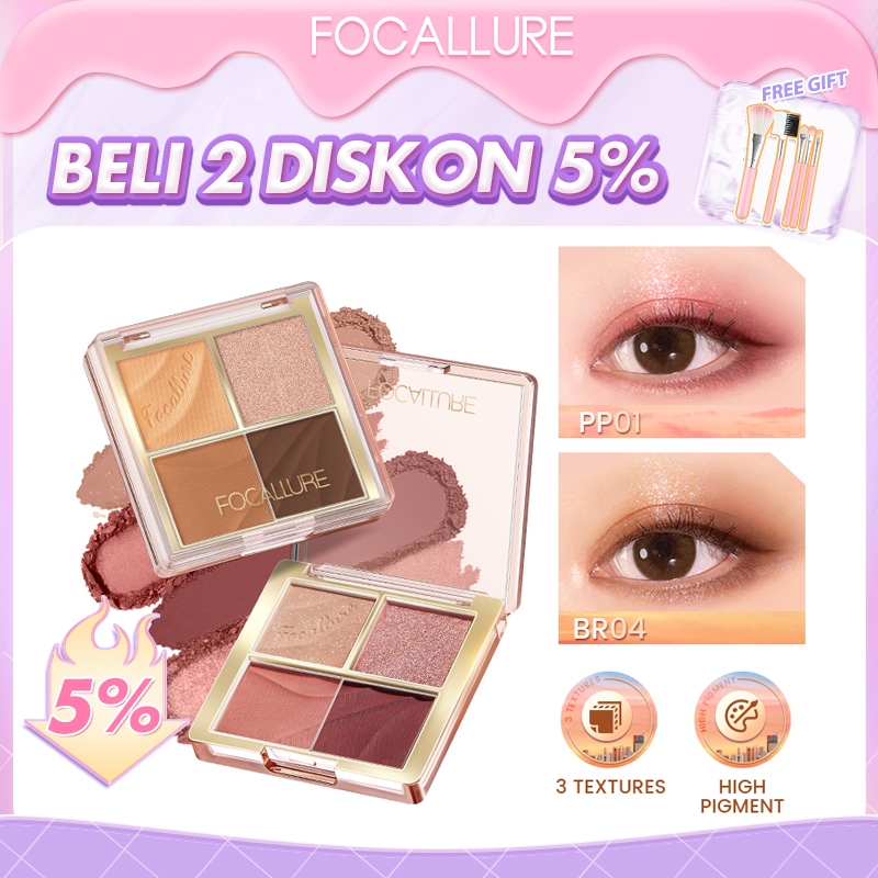 Jual FOCALLURE #AmberGold One-For-All Multi-Use Brow Powder Palette ...